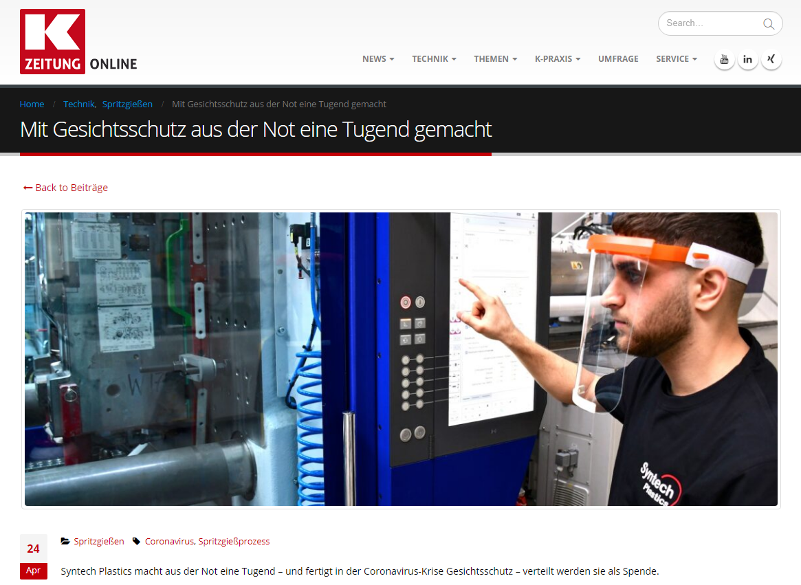 Syntech Plastics macht aus der Not eine Tugend